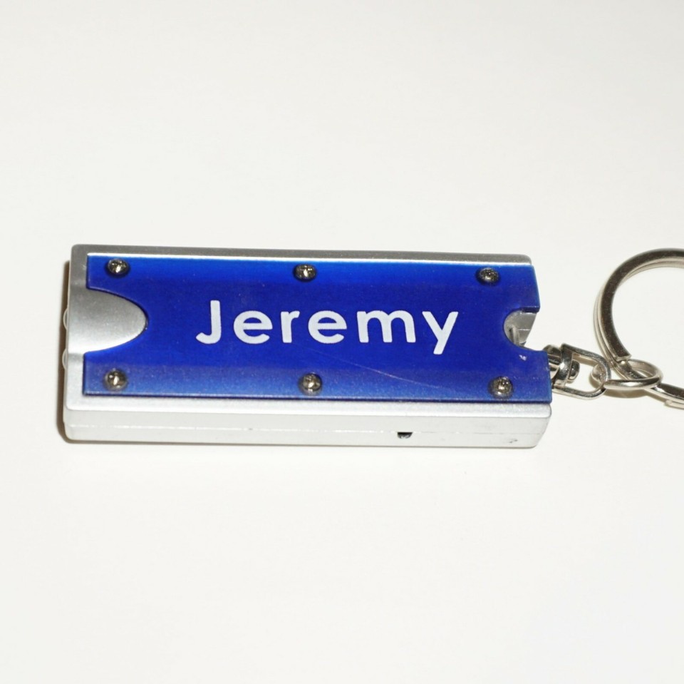 Personalized Keychain Light Up Key Ring Choose Name Colorful Mini Flash ...