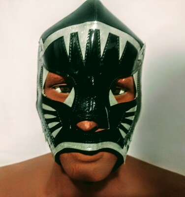 BLUE PANTHER (BLACK EDITION) WRESTLING-LUCHADOR MASK!! UNIQUE!! RARE ...