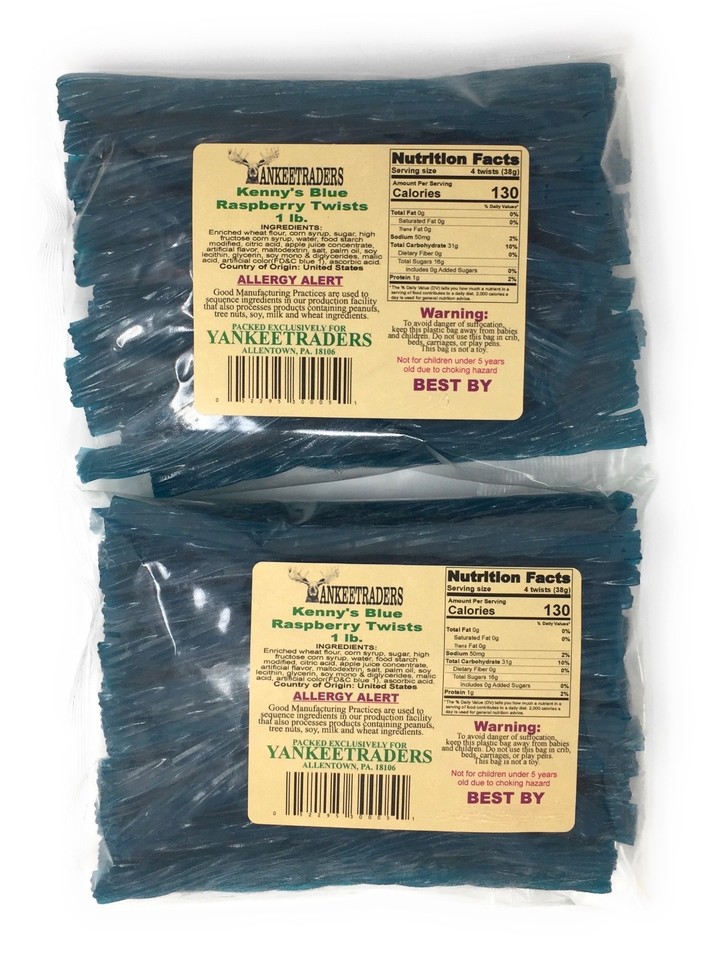 Blue Raspberry Licorice Twists, 2lbs. ~ Made In USA ~ FREE SHIPPING | eBay