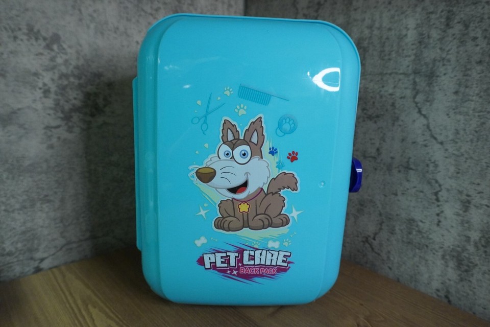 Pet Dog Care Play Set Doctor Kit for Kids 16 Pcs Pretend Vet Grooming ...