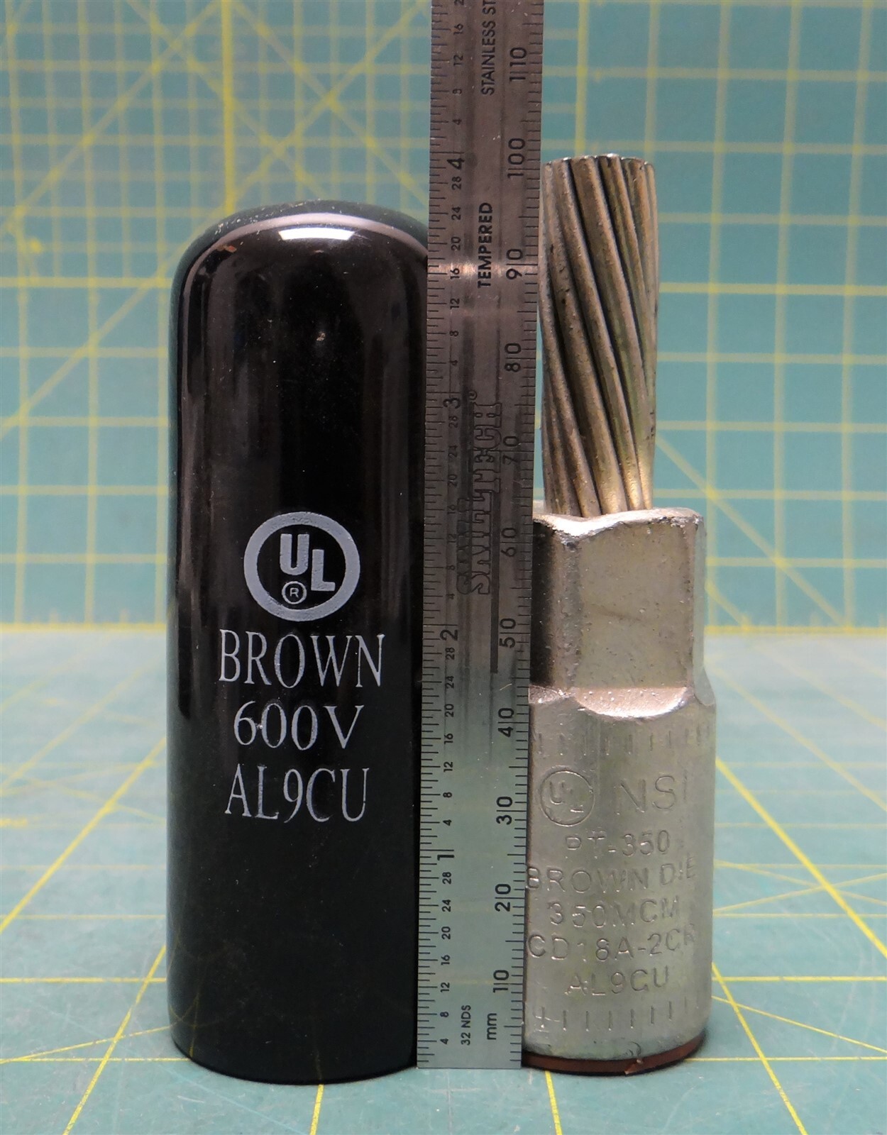 NSI Aluminum, Tin Plated Pin Terminal, 350 MCM, 250 MCM SOLid Pin (Al ...