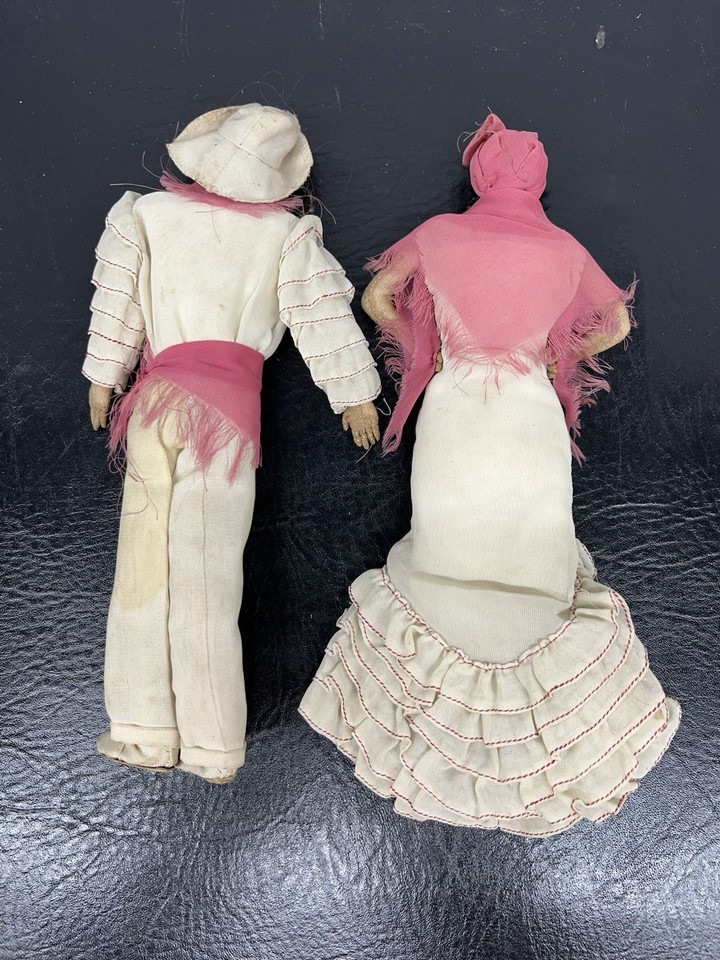 Vtg Spanish Cloth Fabric Doll Flamenco Dancer Couple Man Woman Lot 2 ...