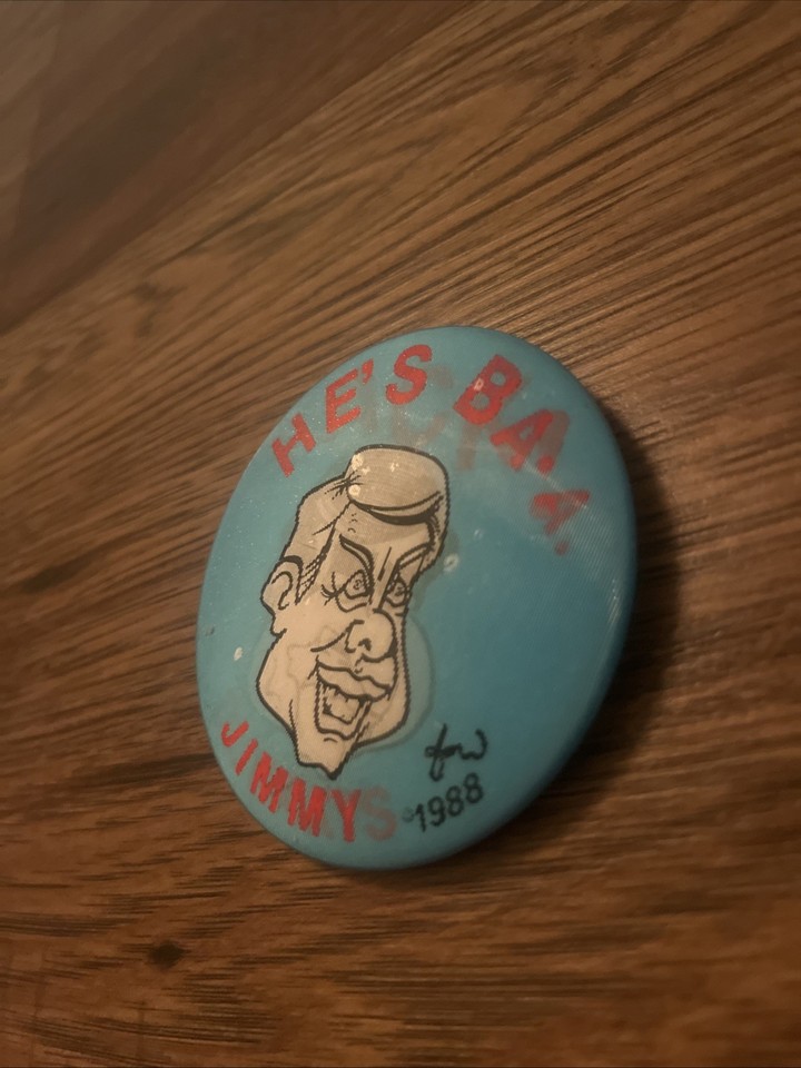 1988 Jimmy Carter Mike Dukakis Vintage Blue Flasher Pin Presidential ...