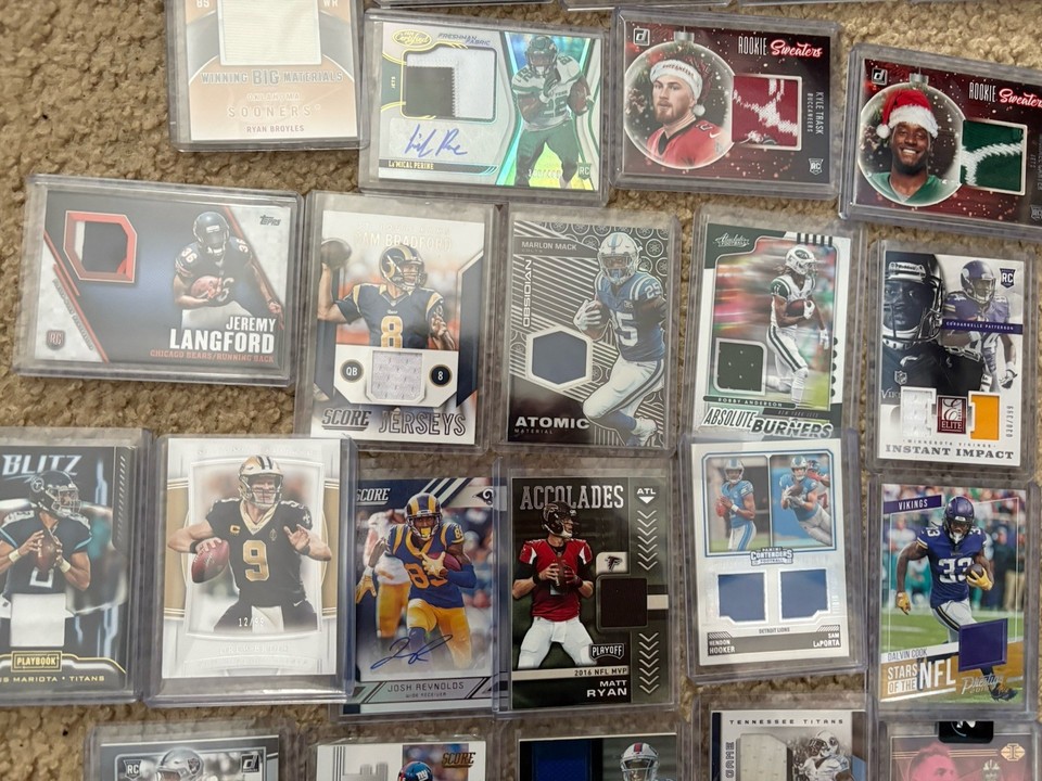 Huge 30 Card NFL Relic and Numbered Card Lot Football Rare | eBay