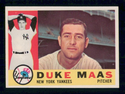 1960 TOPPS BASEBALL # 421 DUKE MAAS 12546 | eBay