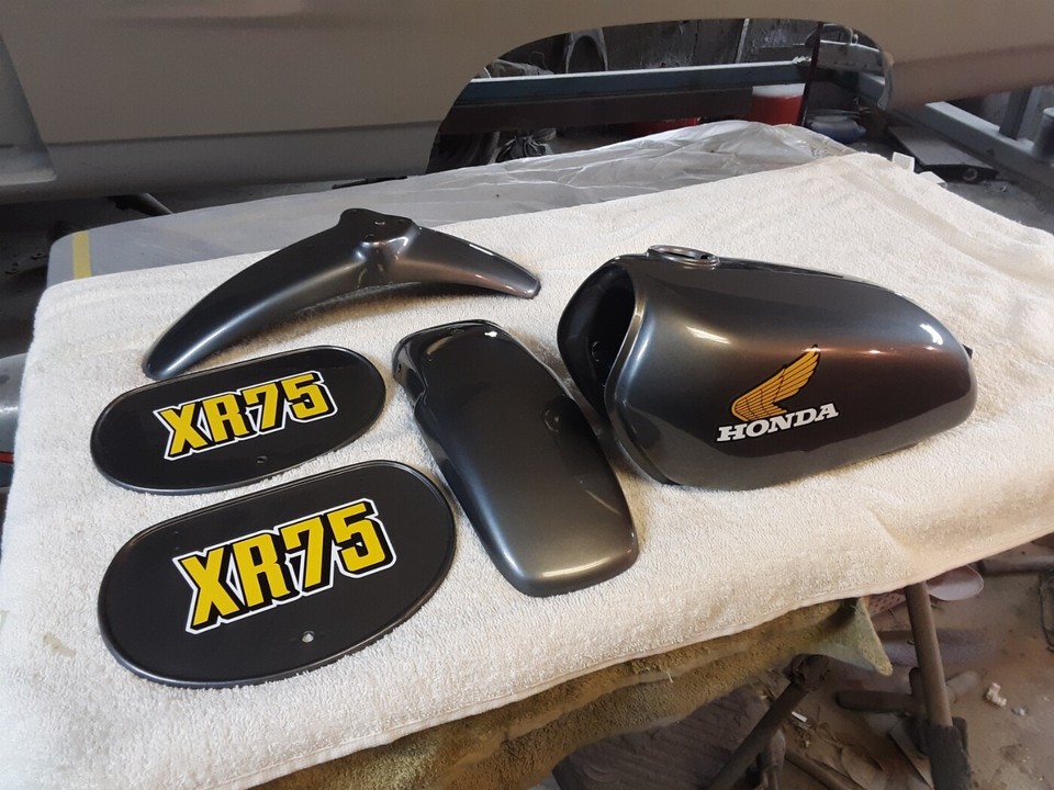 LICENSED HONDA VINTAGE 1974 XR75 tank wing & side panel decal sticker ...