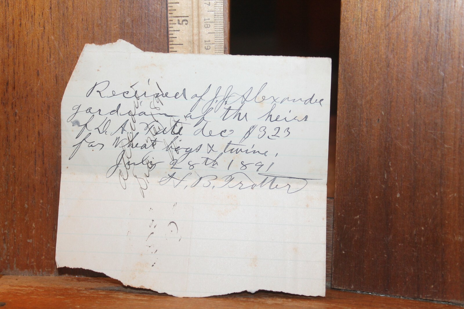 Antique 1891 Receipt July 28 JJ Alexander Grainger County TN | eBay