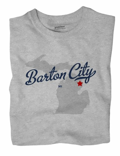 Barton City Michigan MI T-Shirt MAP | eBay