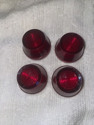 LOT OF 4 New Old Stock Red PILOT LIGHT LENS CAPS Unbranded? No Box | eBay