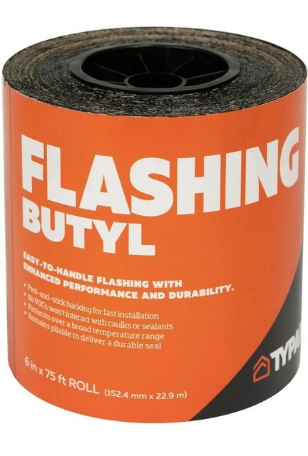 3 Rolls Typar Flashing Butyl 4 in X 75 Foot Roll Factory Wrapped Made ...