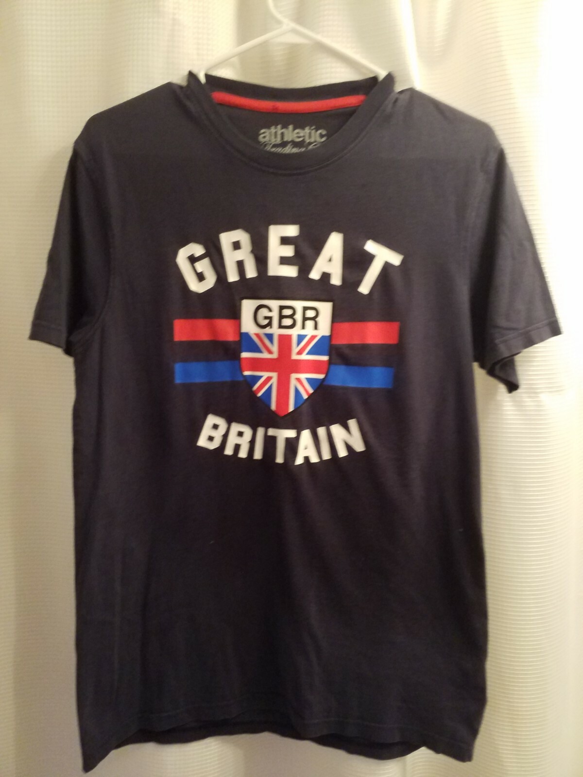 Great Britain GBR Flag Shield with Vinyl Lettering Men's S T-Shirt | eBay