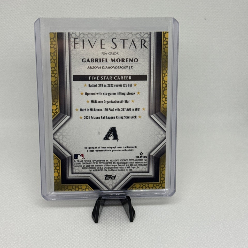 2023 Topps Five Star Gabriel Moreno RC Rookie 5 Five Star Auto #FSA ...