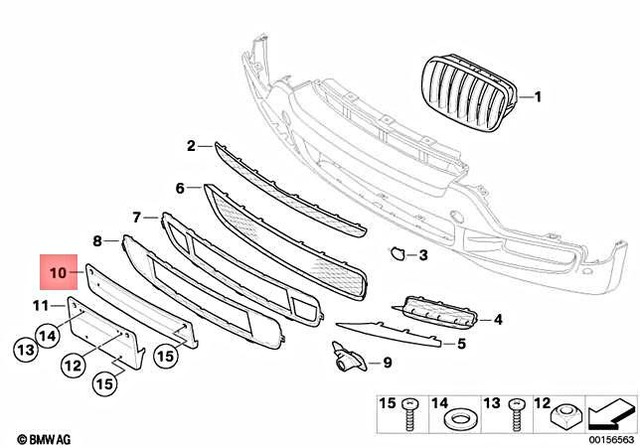 Genuine BMW X5 E70 X5 3.0si 4.8i SAV Number-Plate Trim Front ...
