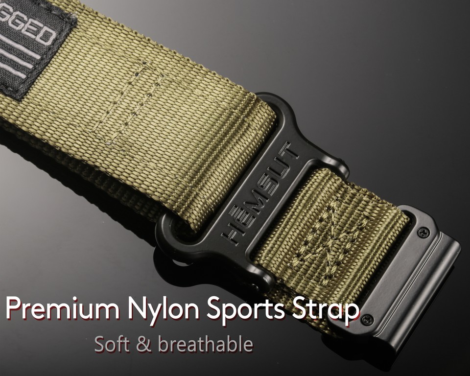 Compatible With Garmin Watch Band Super Rugged Nylon Sports Watch Strap ...