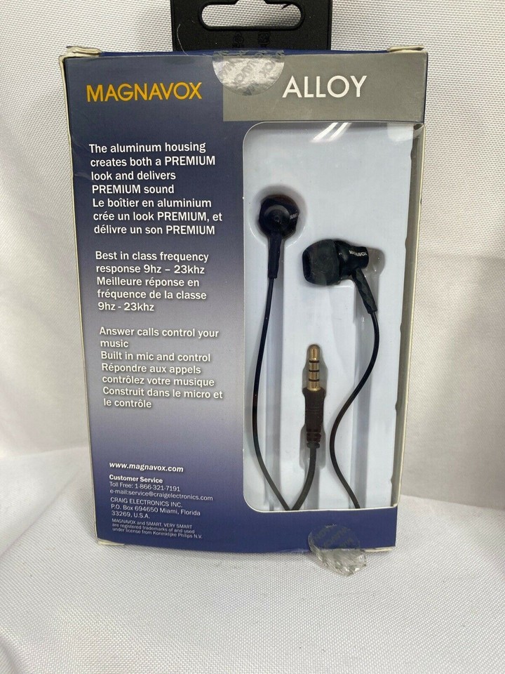 MAGNAVOX Black MHP4859-BK In-Ear Silicon Earbuds with Microphone | eBay