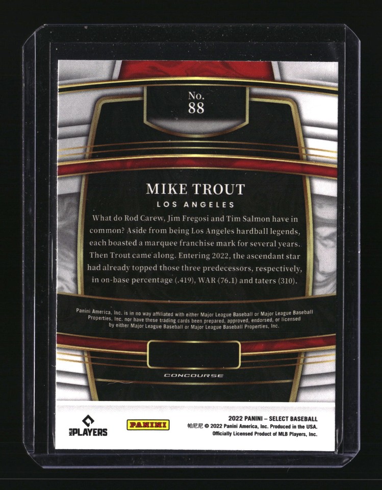 2022 Panini Select #88 Mike Trout | eBay