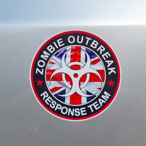 UK British Flag Zombie Response Team Vinyl Sticker For Car Van Window ...