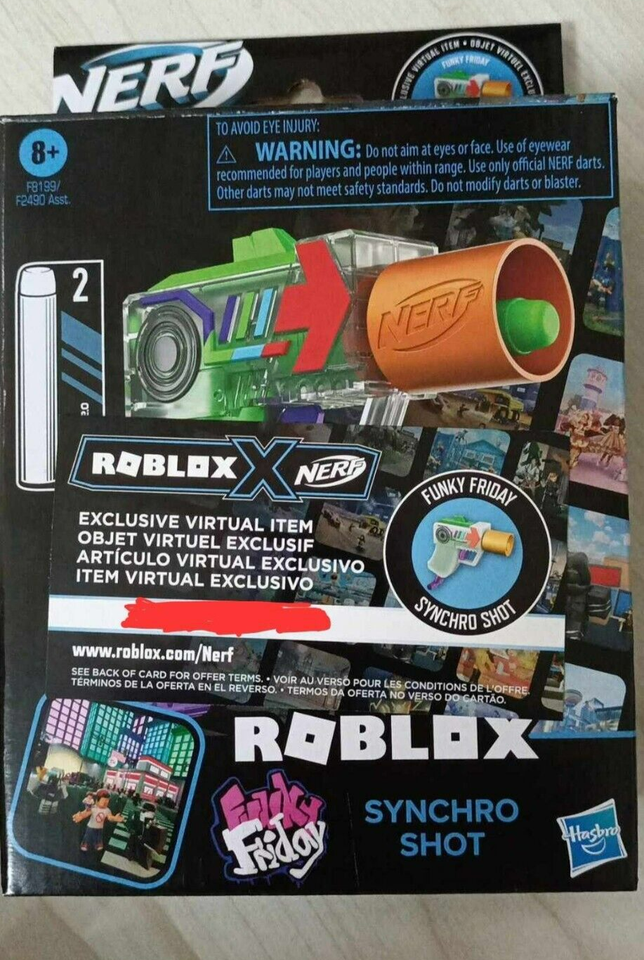 NERF Robl0x Funky Friday Synchro Shot Micro Blaster ONLY 69 COPIES Code ...