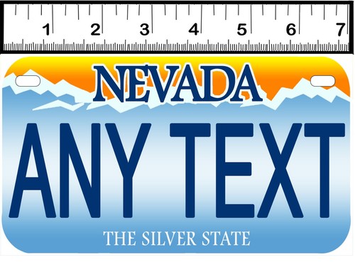 PERSONALIZED ALUMINUM MOTORCYCLE STATE LICENSE PLATE-NEVADA | eBay
