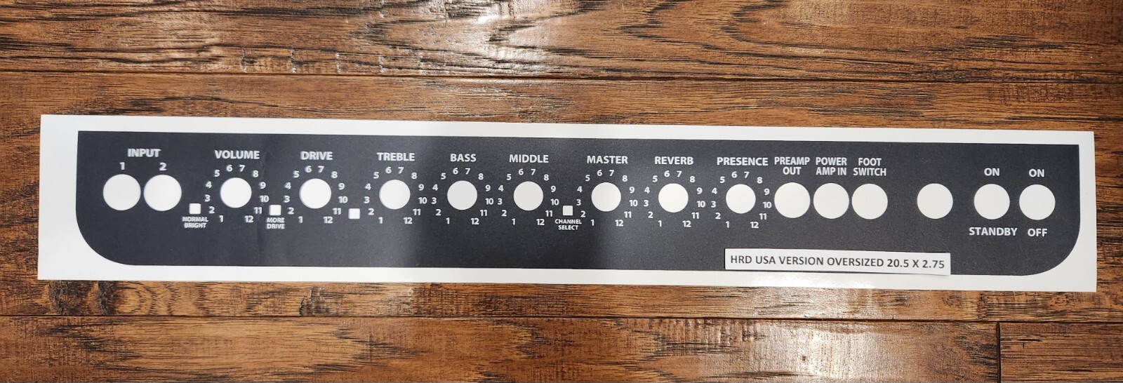 FENDER HOT ROD DELUXE/DEVILLE VINYL CONTROL PANEL OVERLAY | eBay