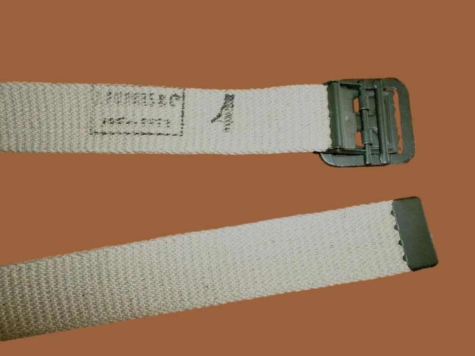 ORIGINAL FRENCH MILITARY ISSUE KHAKI WEB BELT WITH OPEN FACE BUCKLE | eBay