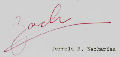 RARE! "The Manhattan Project" Jerrold R. Zacharias Hand Signed 5.5X3 ...