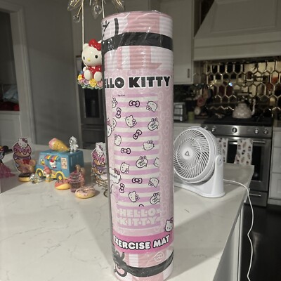 Hello Kitty Sanrio Exercise Yoga Stretch LT Pink Mat 24"W×68"L 10mm W ...