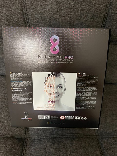 Predire Paris 8 ELEMENT PRO Multi-Purpose Skin Care LED Mask Device for ...