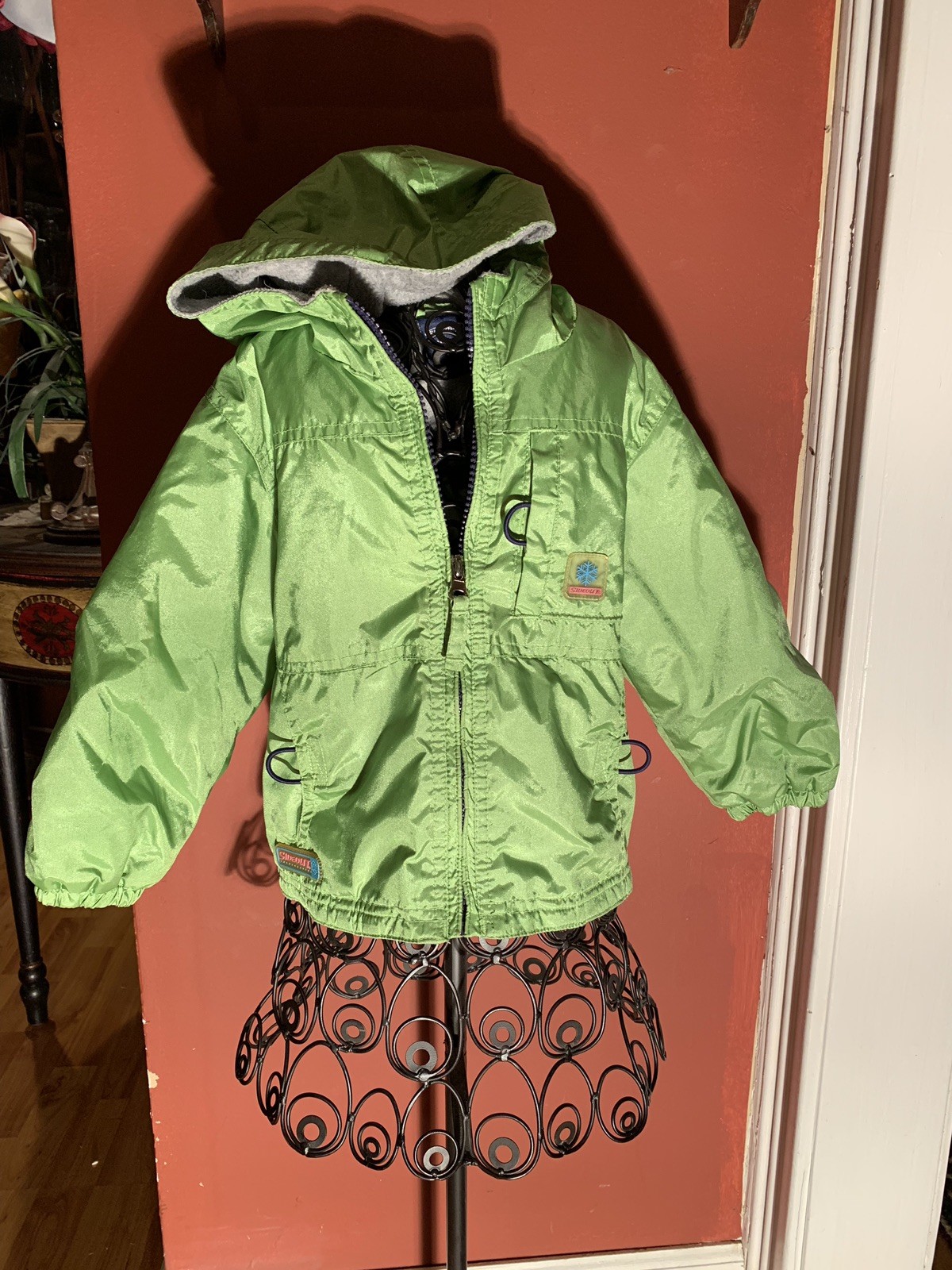 Sideout Girls Sz. 2T Lime Fleece Libed Gray Hoodie Jacket | eBay