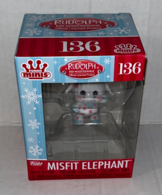 Funko Minis Rudolph The Red-Nosed Reindeer Misfit Elephant #136 Figure ...