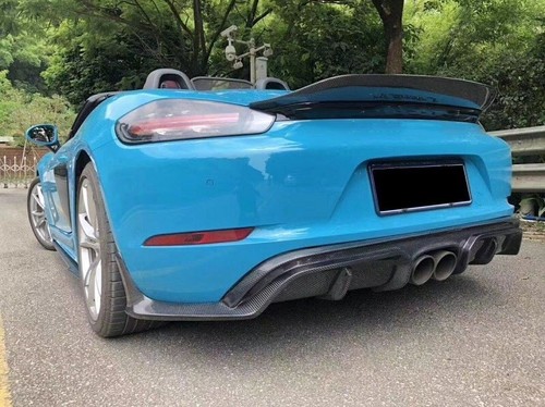 Carbon Fiber Rear Trunk Spoiler Wing Cover For Porsche 718 Boxster ...