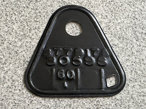 1961 3059S C1 DATED ALUMINUM CARTER WCFB CARB ID TAG CORVETTE 230HP OR ...