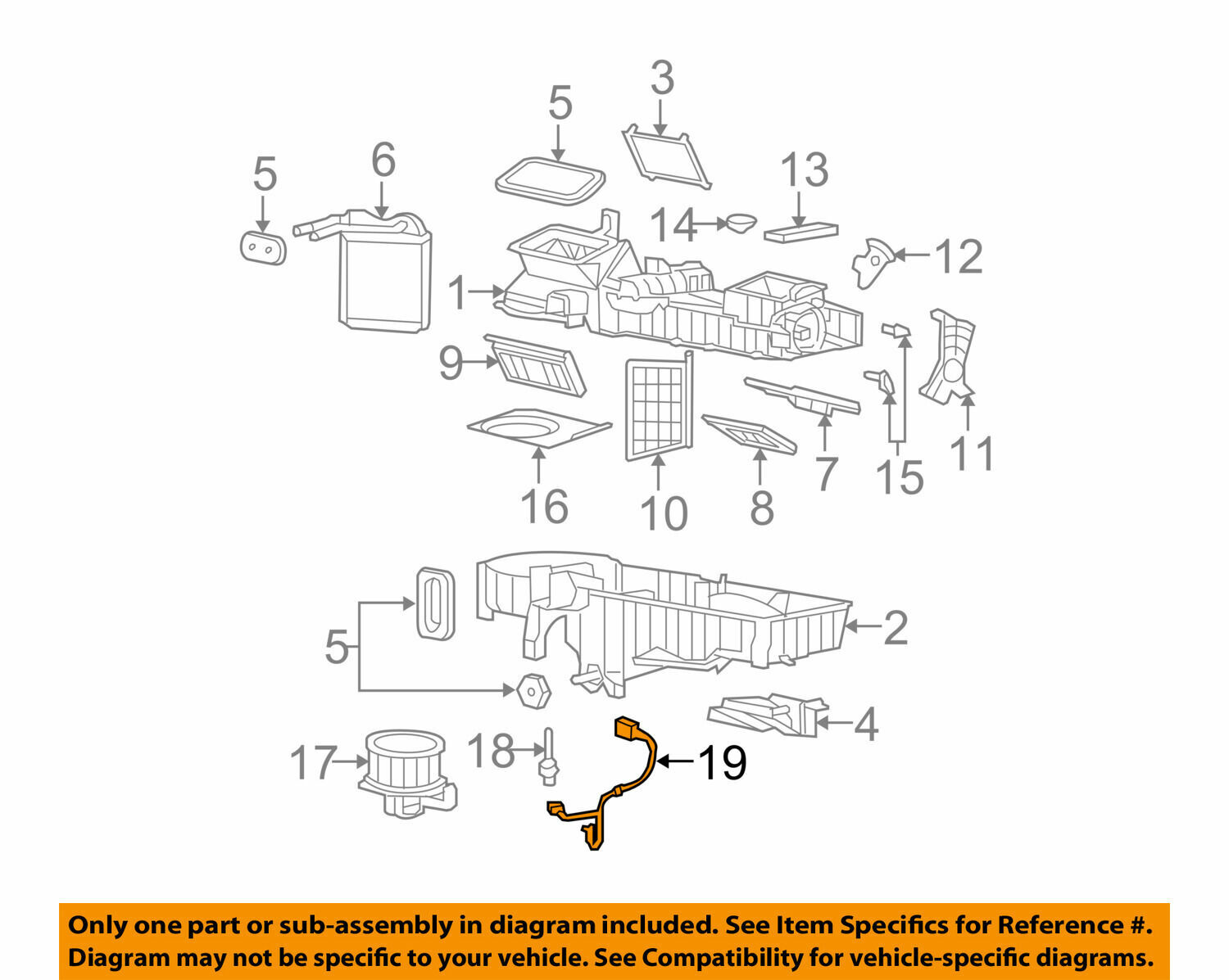 CANYON COLORADO A/C HEATER BLOWER MOTOR WIRING HARNESS 2004-2012 NEW OE ...
