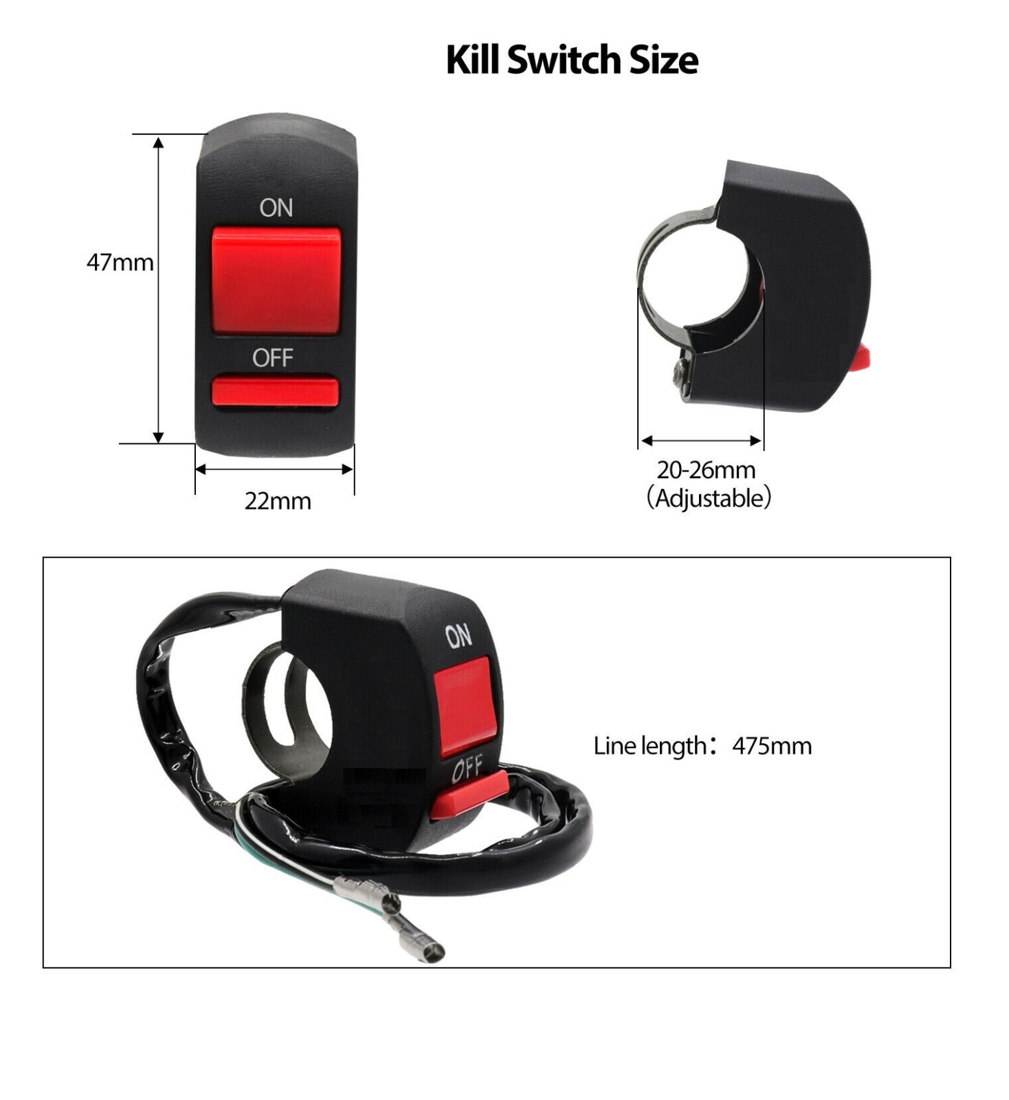 Kill Switch Stop On Off Baja Warrior Coleman CT200U MM-B212 Mini Bike ...