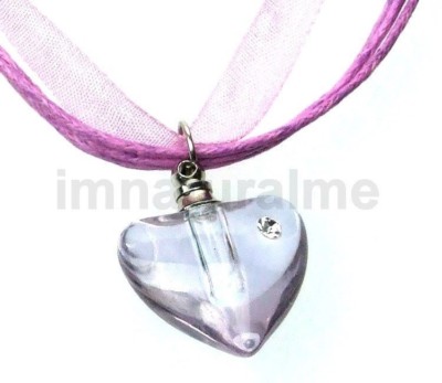 2 x Aroma Pendant Heart Diffuser Necklace Jewellery Aromatherapy ...