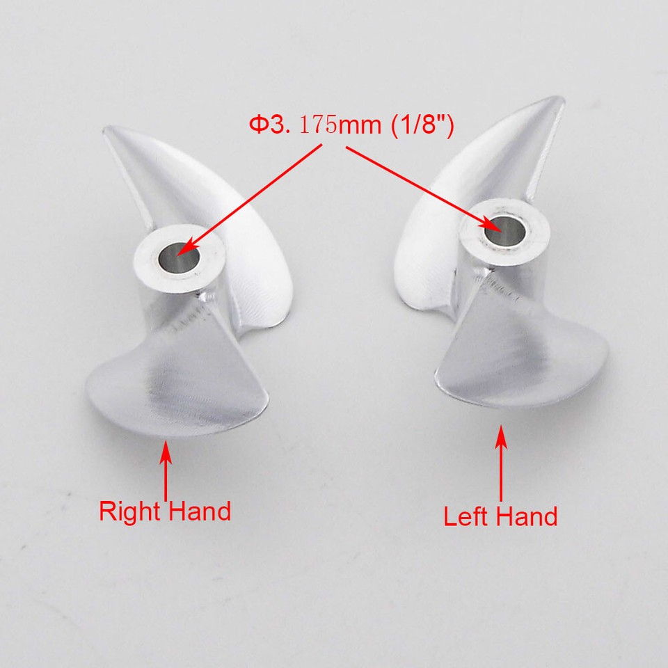 RC Boat Propeller 3.175mm 1/8" CNC 30mm 32mm 34mm 35mm P1.4 RC Racing ...
