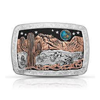 Montana Silversmiths® Desert Moon Turquoise Cactus Buckle 42110 | eBay