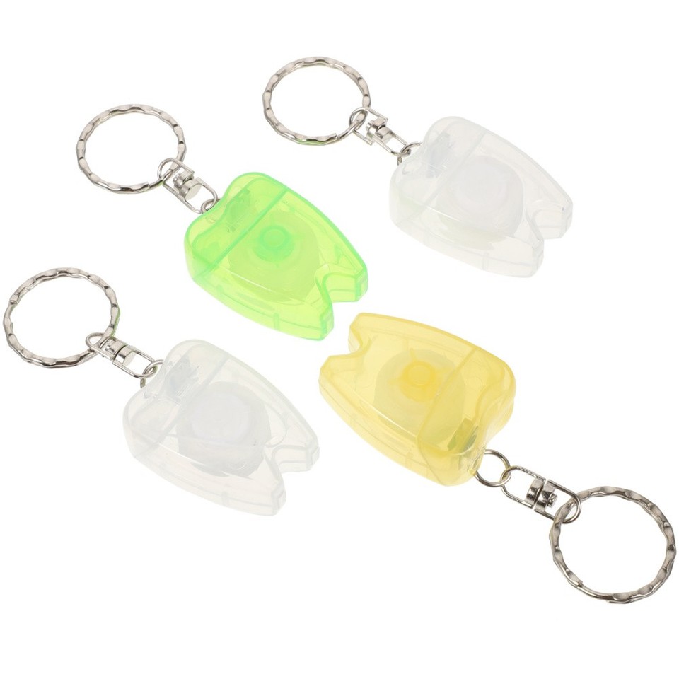 4 Pcs Floss Picks Keychain Portable Dental Floss Stick 15 M For Oral ...