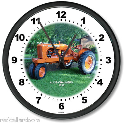 New ALLIS CHALMERS Tractor Wall Clock 1939 Restored Red Tractor Farmers ...