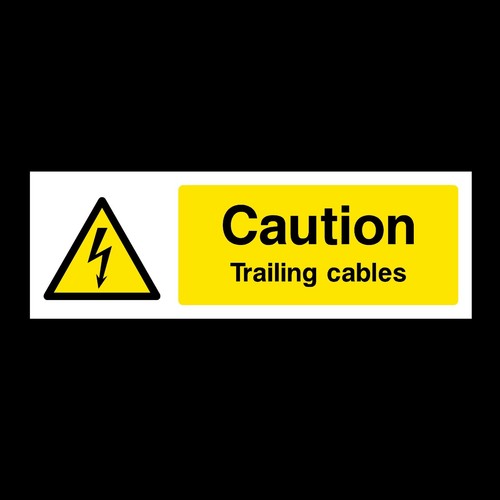 Trailing Cables Plastic Sign OR Sticker - Electrical Hazard (WEH28) | eBay