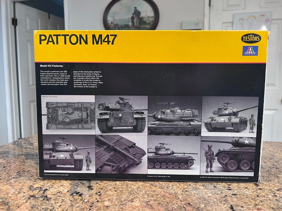 1:35 US M47 Patton Tank Plastic Model Kit complete new open box | eBay