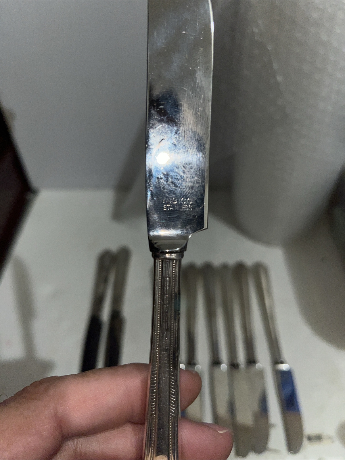 vintage insico stainless flatware 8- 8 1/2” And 2- 9 1/4 Knives | eBay