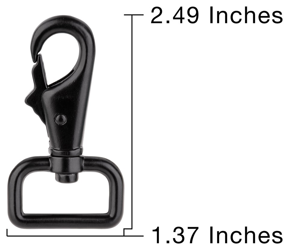 50 - 1 Inch Black Metal Snap Hook Closeout | eBay