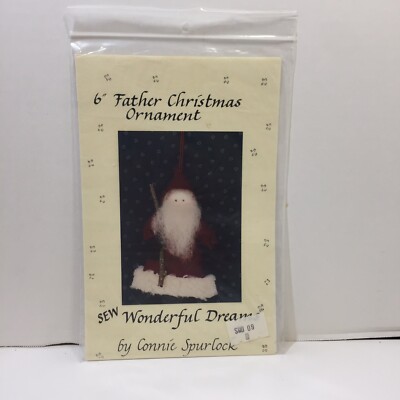 6" Father Christmas Ornament Craft Pattern Sew Wonderful Dreams | eBay