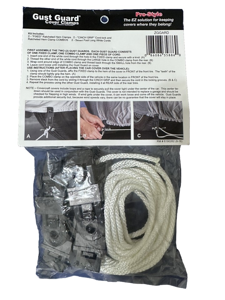 Car Covers Gust Guard Adjustable Cover Hold Down Tie Down System Car ...