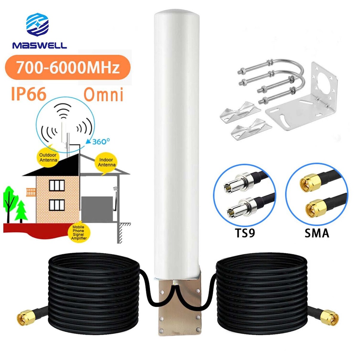 Omnidirectional Antenna 150W 25 70 MHz Omnidirectional Antenna