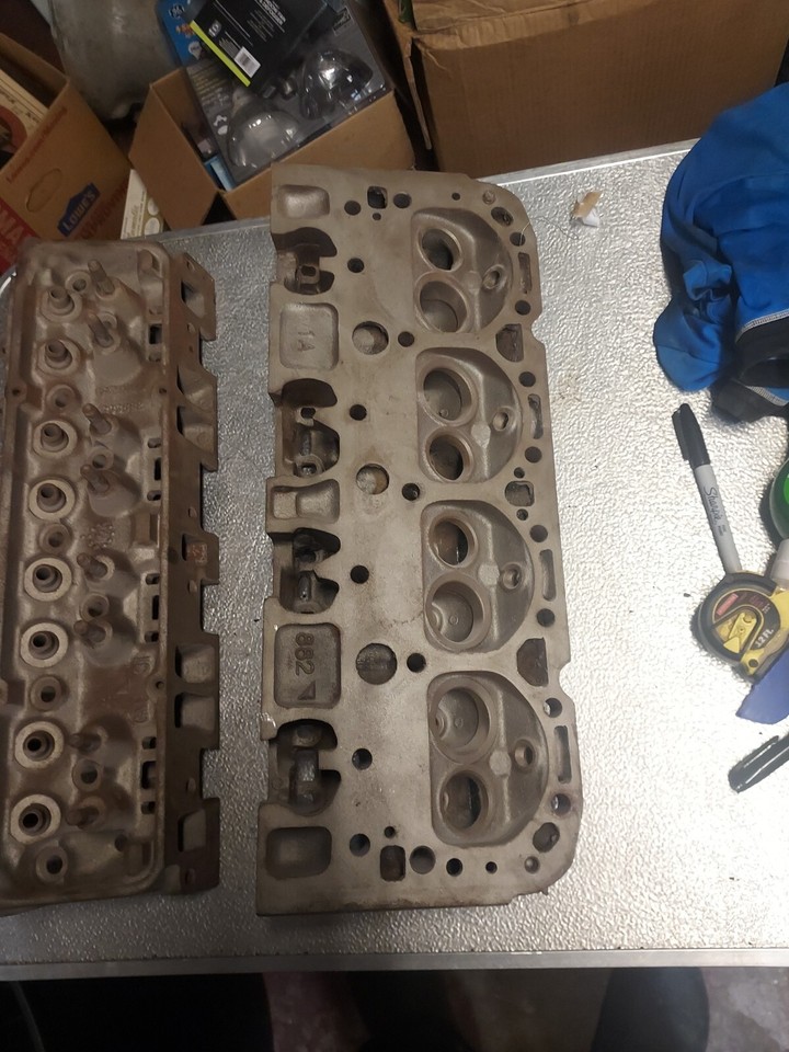 Pair 333882 SBC 1974-80 Chevy Cylinder Heads Bare ESTATE FIND | eBay