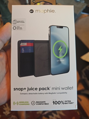 mophie - Snap + Juice Pack Mini Wallet 5,000 mAh Portable Charger ...