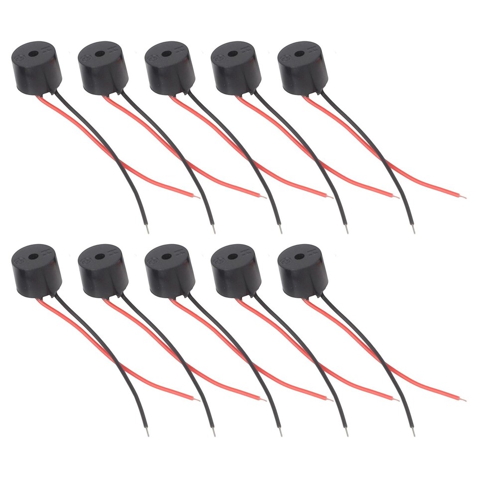 Buzzer Tool Active Piezo DC 3-24V Signal 10Pcs/Set 12V ABS Active Brand ...