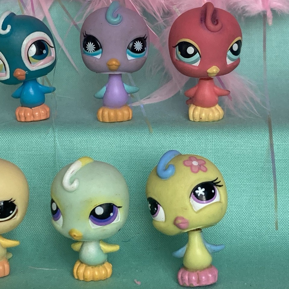 Hasbro LPS Littlest Pet Shop Lot of 9 Parakeets Birds 602 605 721 930 ...